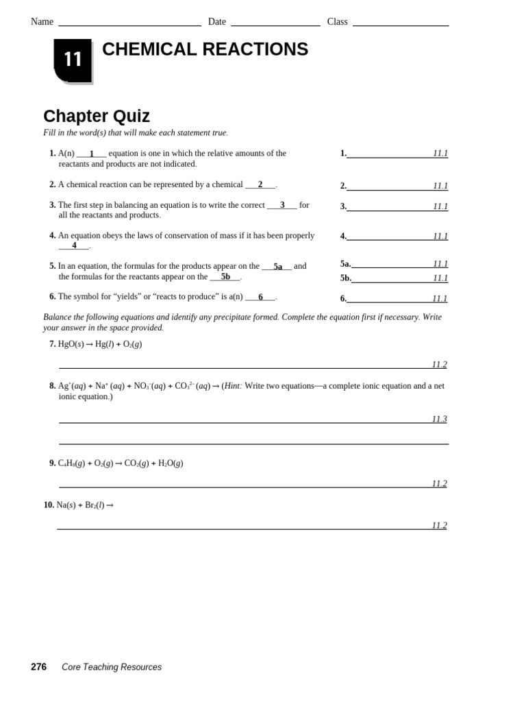 Chem12 C1100 CHQS | PDF