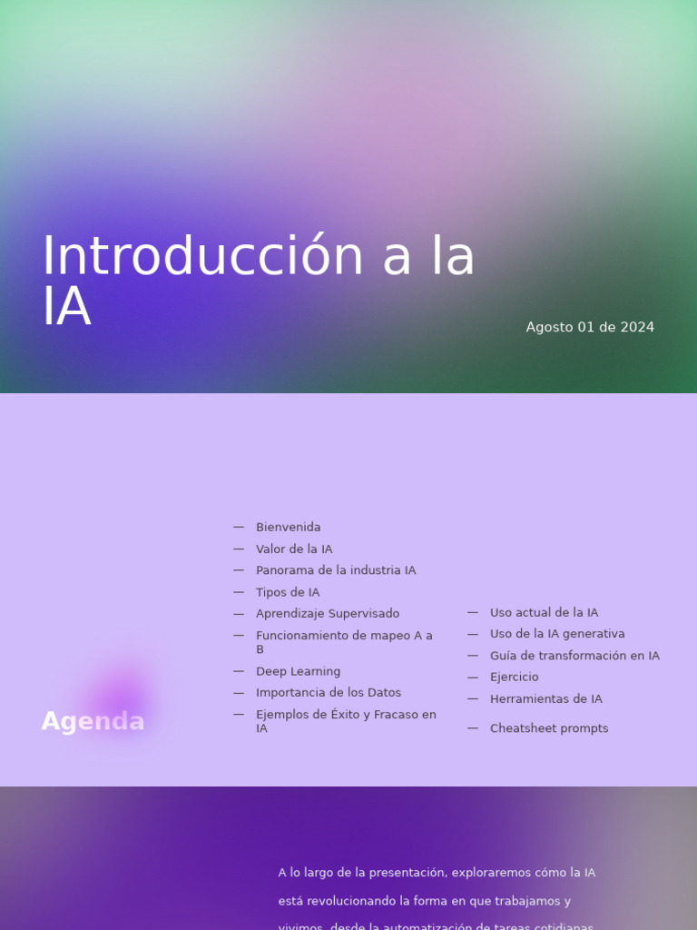 Introducción A La IA | PDF | Inteligencia artificial | Inteligencia (IA) y semántica