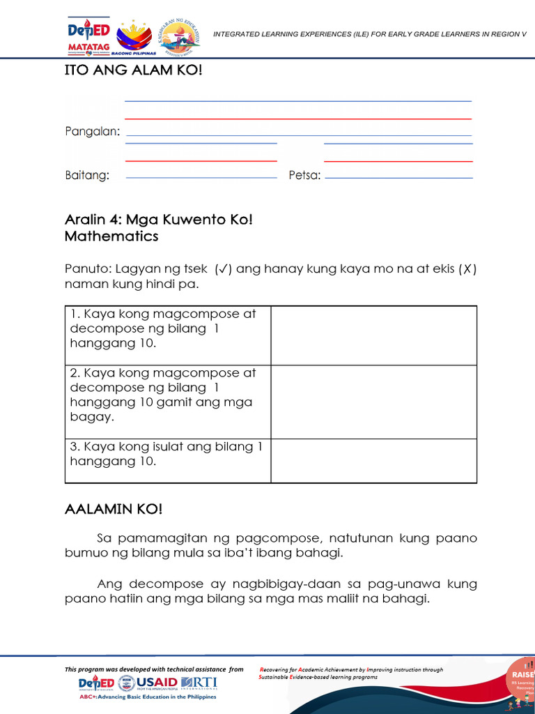 Q1 L4 Mathematics | PDF