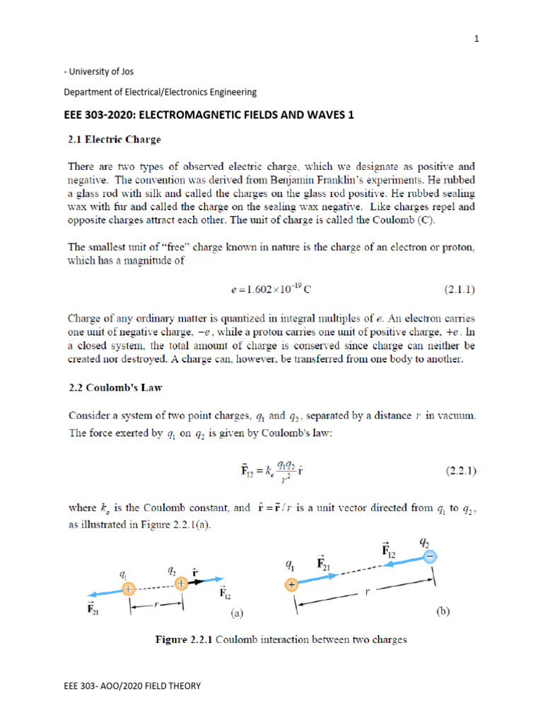 EEE303 Electromagnetic Fields and Wave - Update | PDF