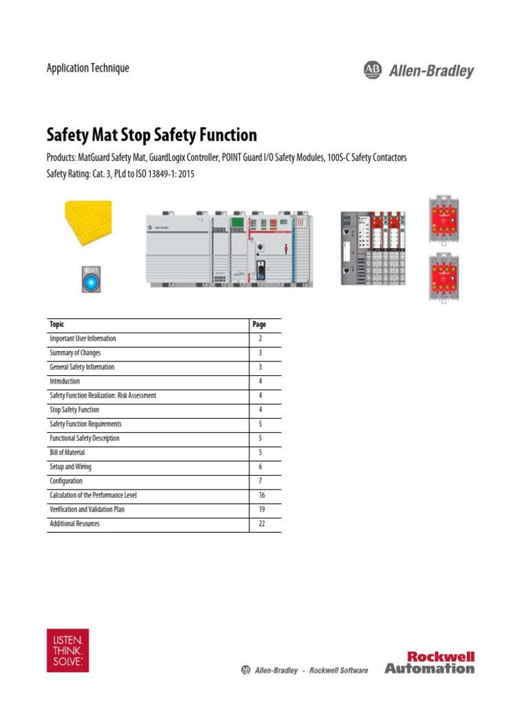 Safety-At118 - En-P Safety Mat Stop Safety Function | PDF ...