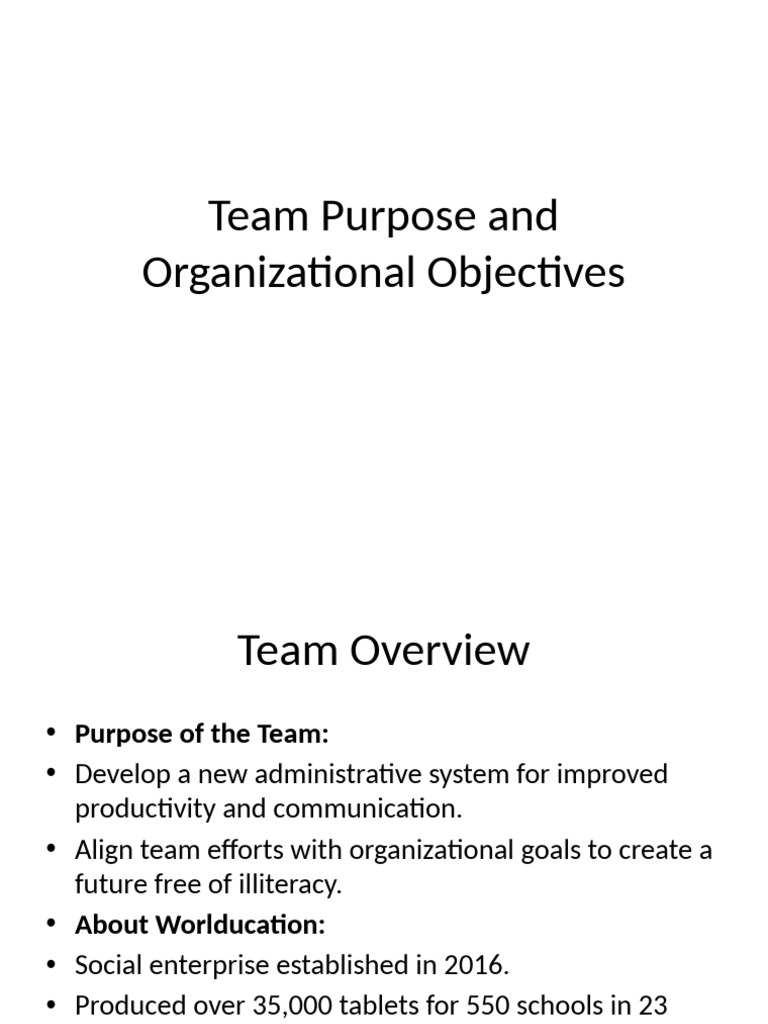 Worlducation Team's Mission & Goals | PDF | Performance Indicator | Goal