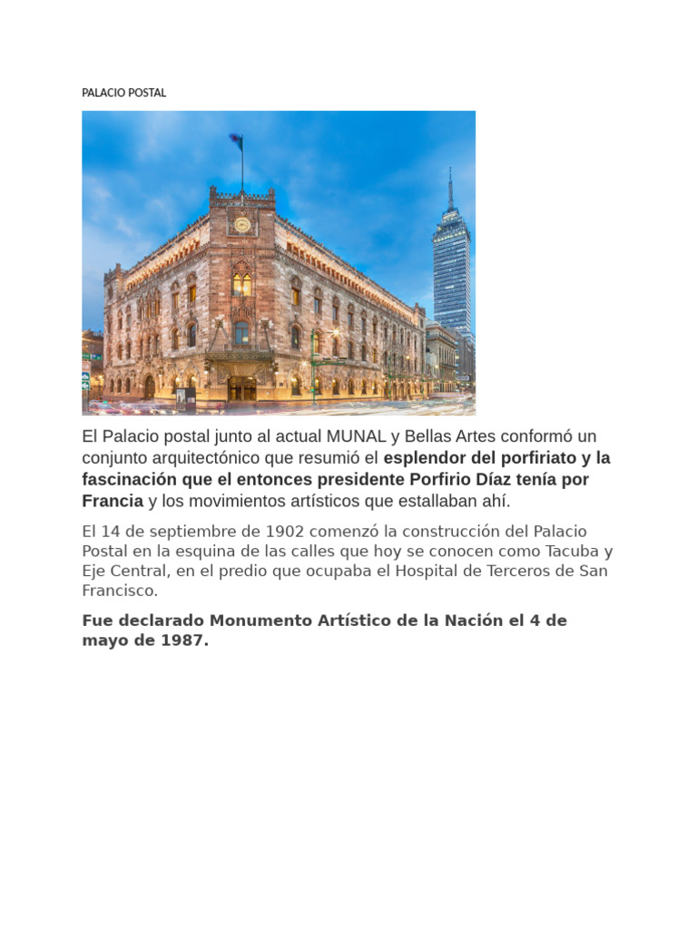 Palacio Postal | PDF