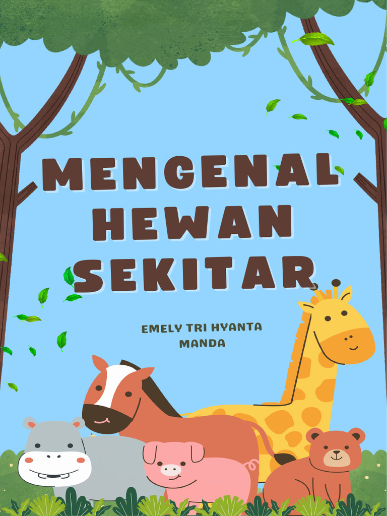 Ilustrasi Hewan Lucu Berwarna Hutan Cover Buku Anak | PDF