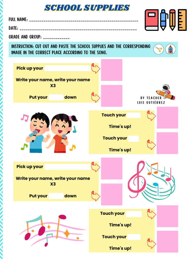 Pick Up Your Pencil Song | PDF