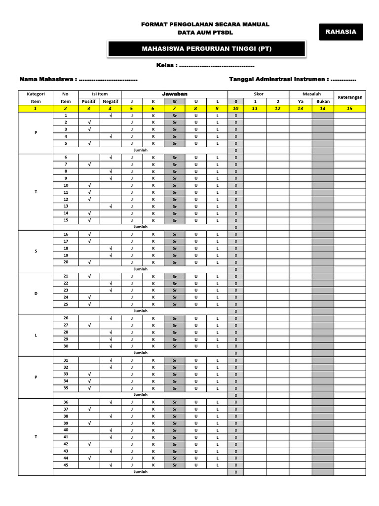 Lampiran Pengolahan Aum PTSDL 2D PT | PDF