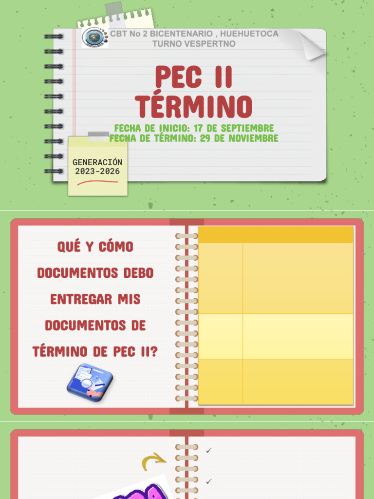 Boletin - Termino Pec Ii Gen 23-26 | PDF