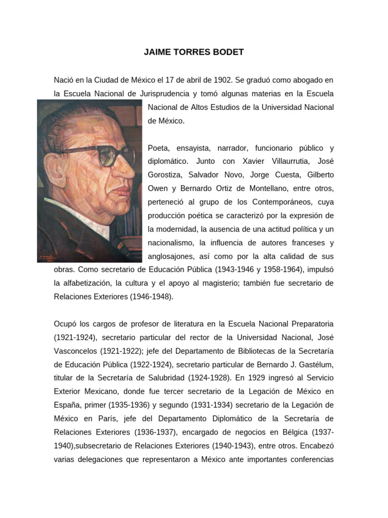 Jaime Torres Bodet | PDF