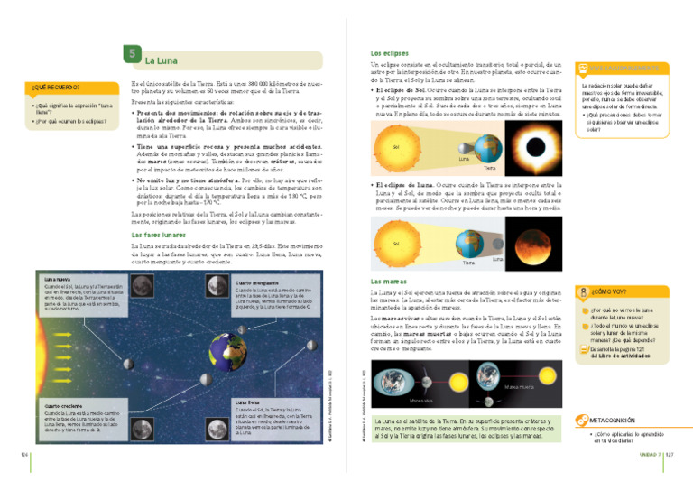 Ficha Cyt 1º - Semana 34 - La Luna | PDF | Luna | Eclipse