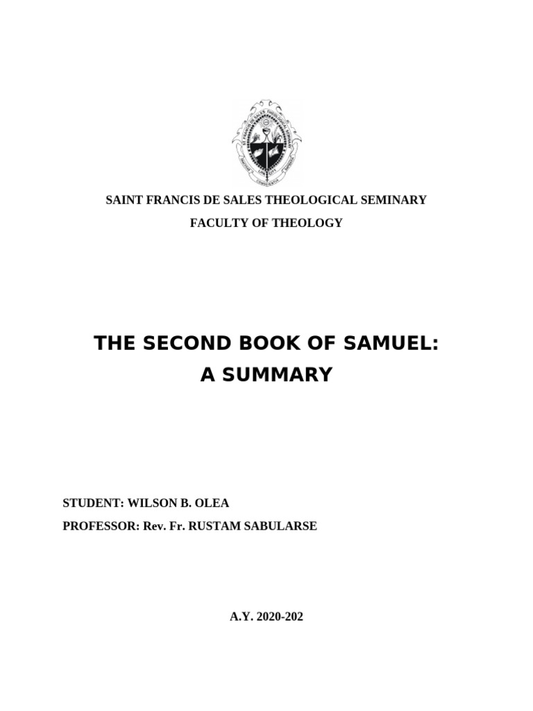 The Second Book of Samuel | PDF | David | Saul