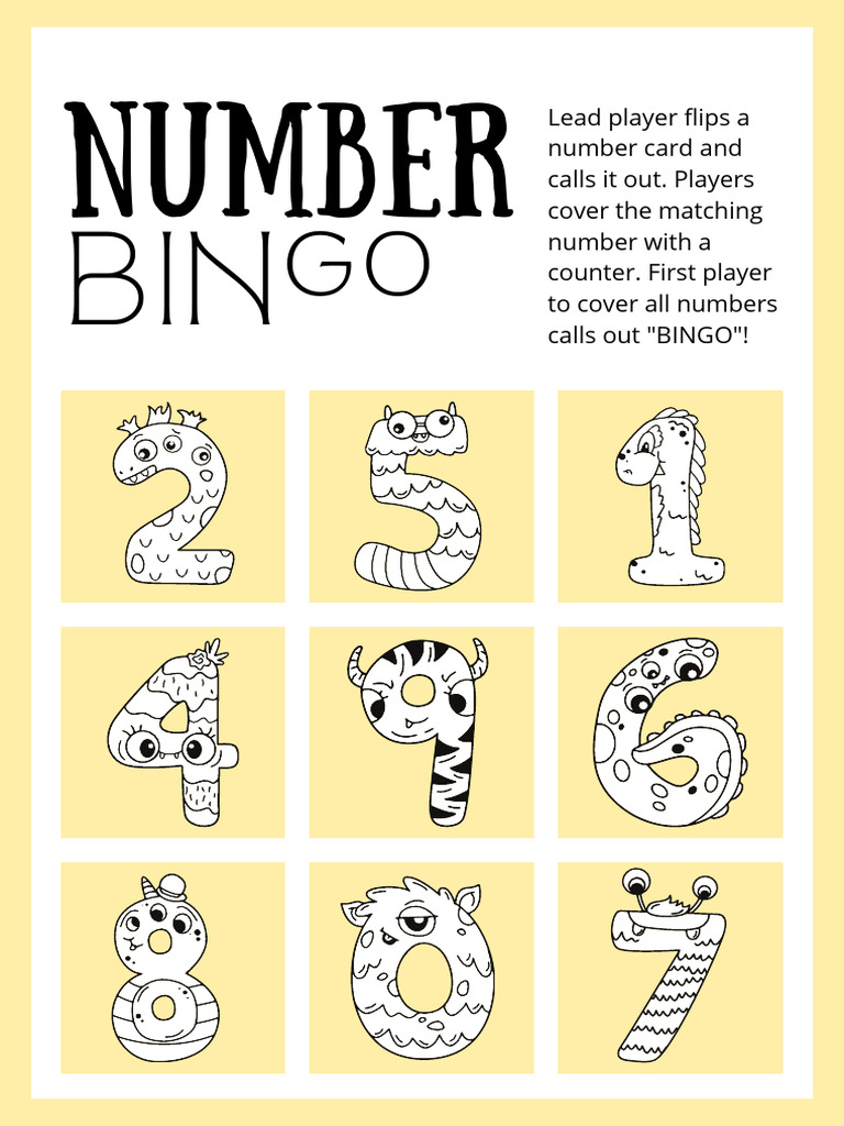 Number Bingo Boardgame | PDF