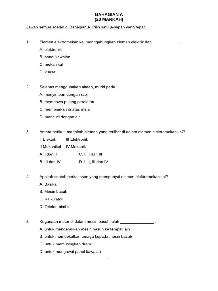 Kertas Peperiksaan Uasa RBT Tahun 6 SKSP | PDF