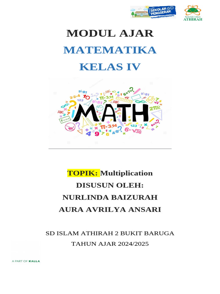 MODUL AJAR MATH AURA DAN LINDA salinan (1) | PDF