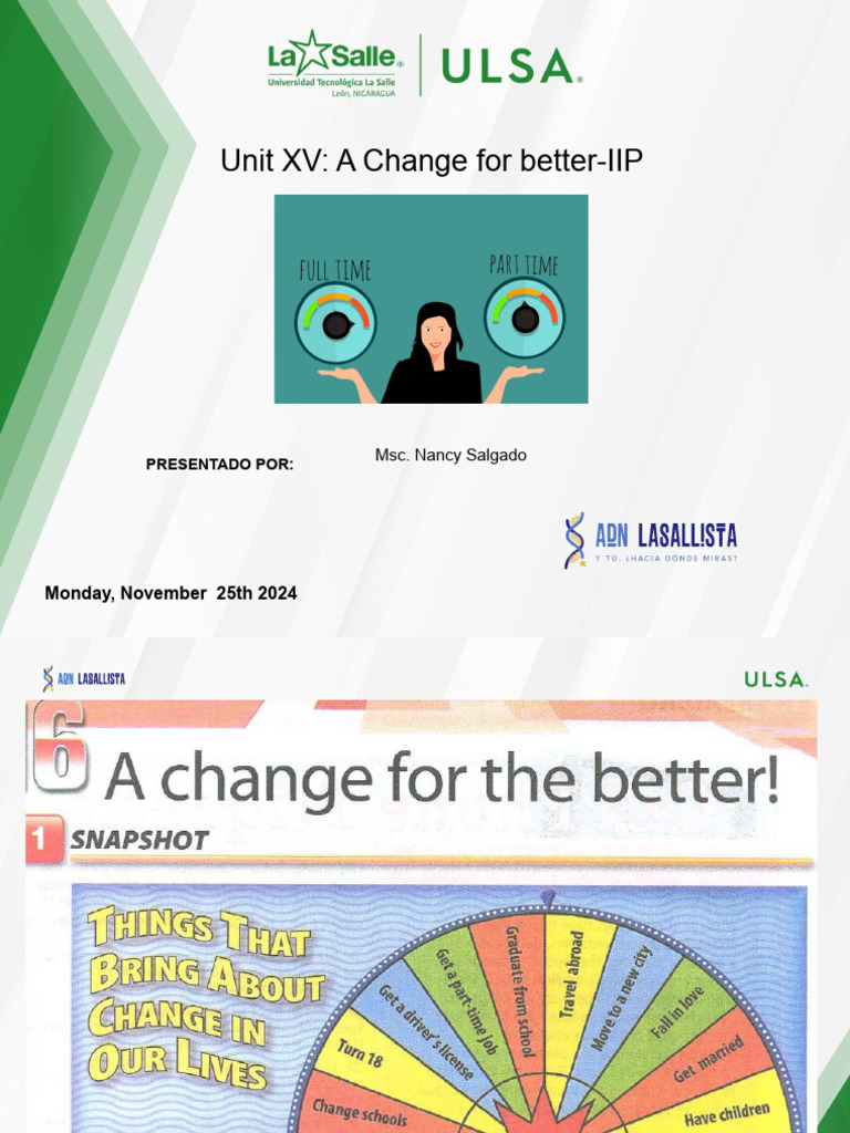 Class #36 A Change For better-IIP | PDF