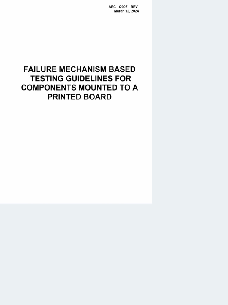 AEC-Q007_Rev-(中) | PDF | Printed Circuit Board | Reliability Engineering