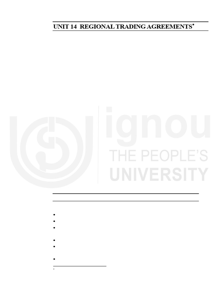 Unit 14 Regional Trading Agreements: Structure | PDF | European Union ...