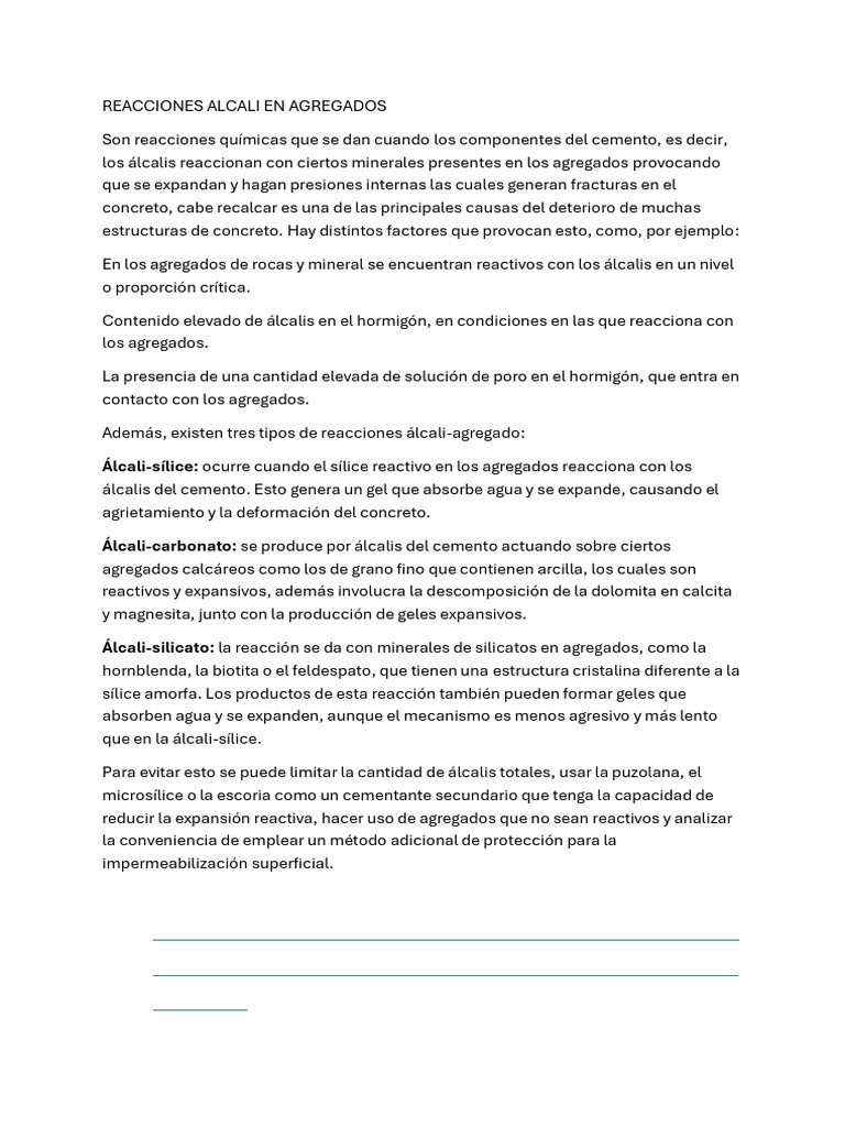 Reacciones Álcali en Agregados de Concreto | PDF