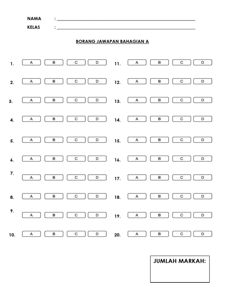 Kertas Omr Uasa | PDF