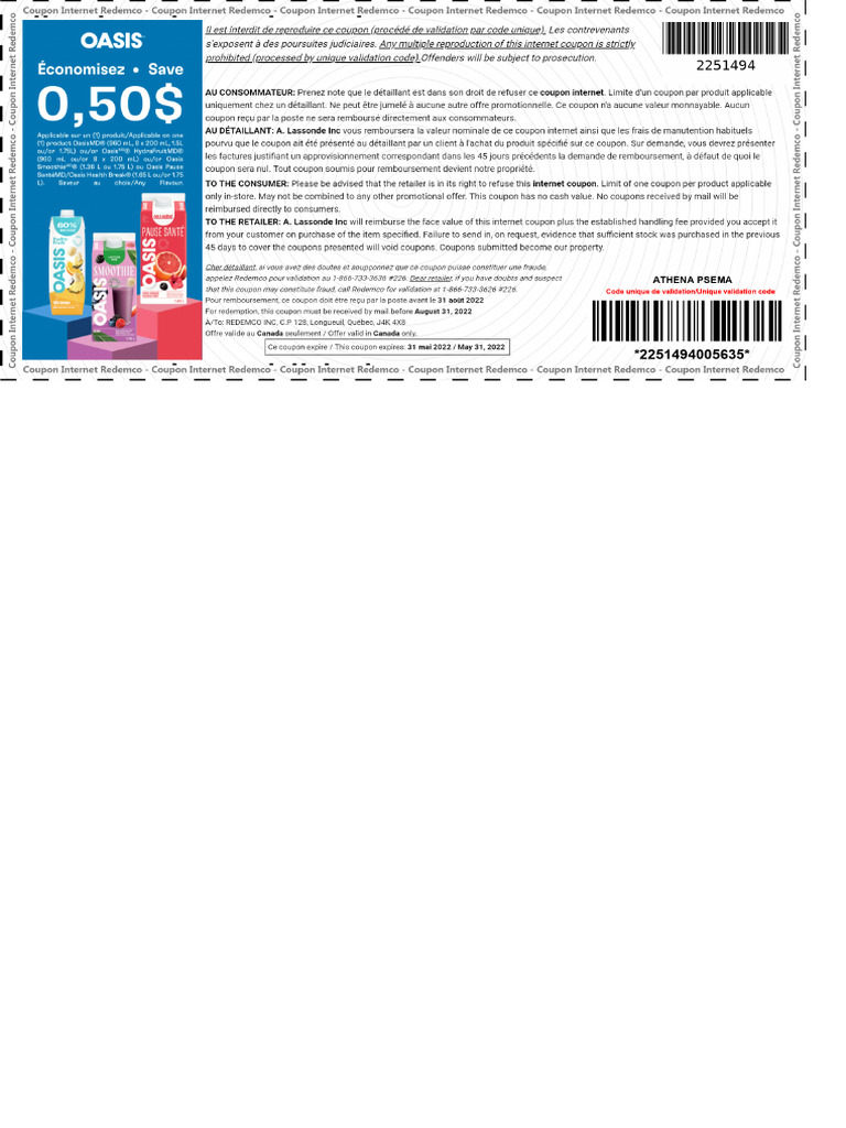 Coupon 2251494005635 | PDF