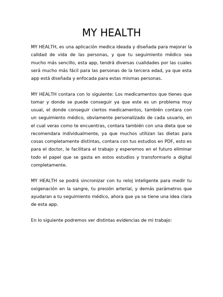 My Health | PDF
