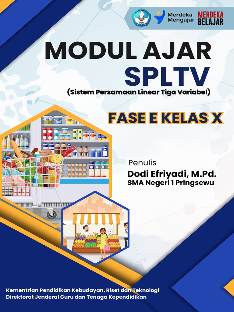 Modul Ajar Matematika - Modul Ajar SPLTV (Sistem Persamaan Linier Tiga Variabel) - Fase E ...