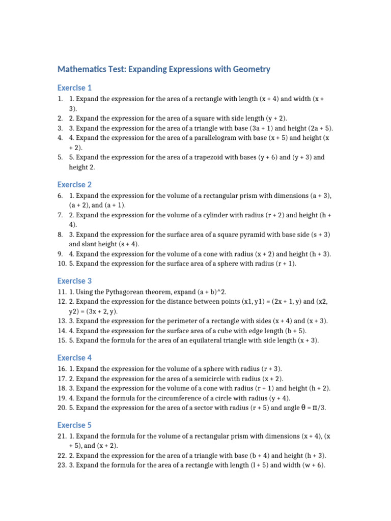 Geometry Expression Expansion | PDF