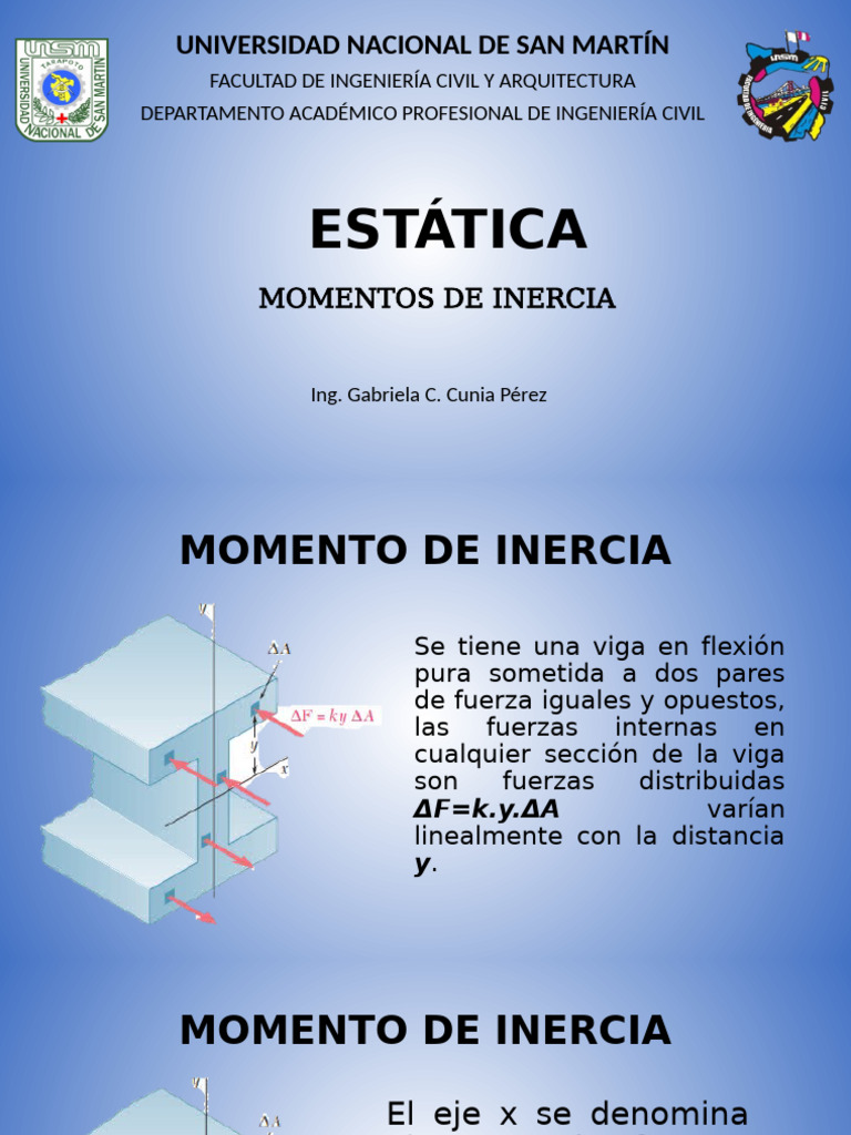 Momento de Inercia | PDF | Viga (Estructura) | Sistema de coordenadas ...