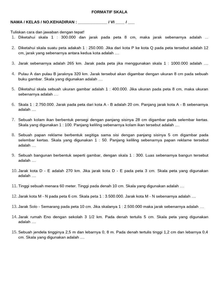 FORMATIF SKALA | PDF