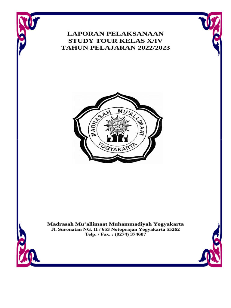 Cover Laporan Study Tour | PDF