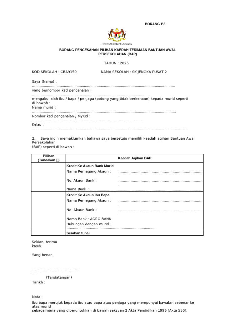 25112024 Borang Spk Bap - Borang Lampiran b5 | PDF 25112024 Borang Spk Bap - Borang Lampiran b5 | PDF