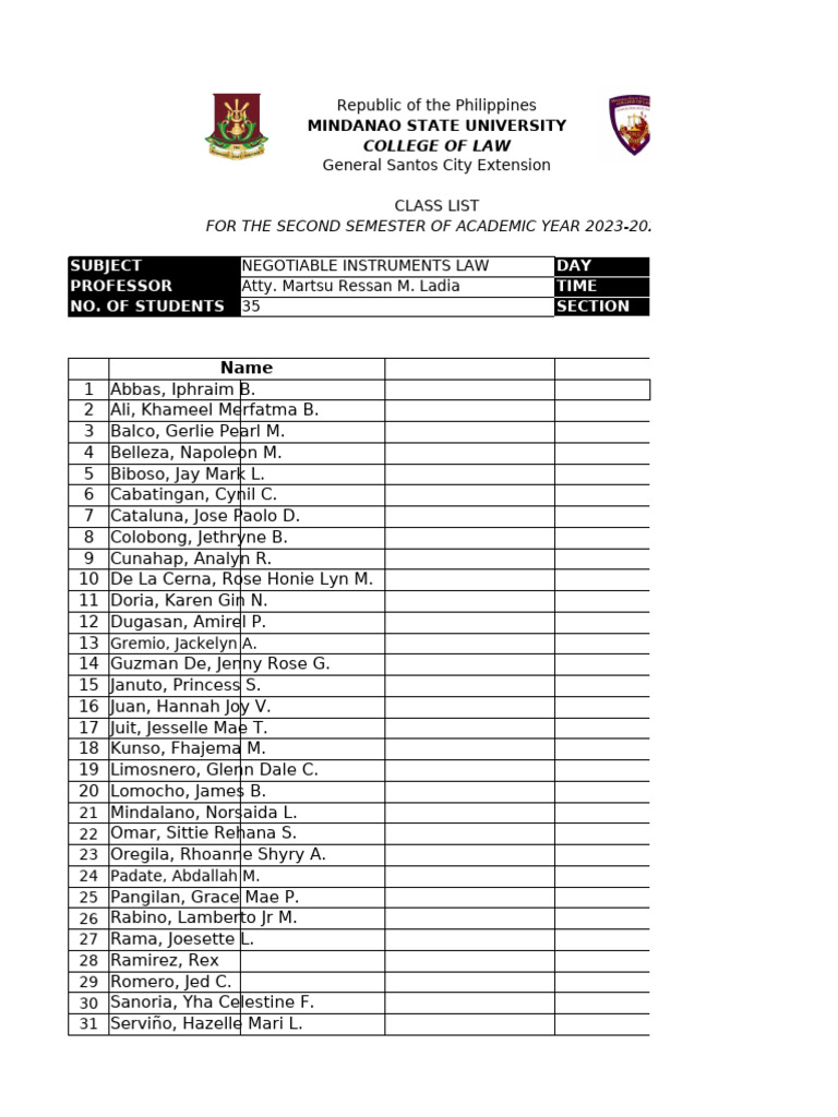 Shariah Law Iv 2C Masterlist | PDF