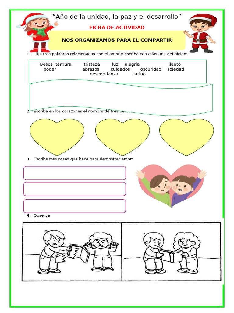 Ficha-Mart-Tut-Compartimos Mensajes Navideos Con Nuestros Compañeros - QS | PDF