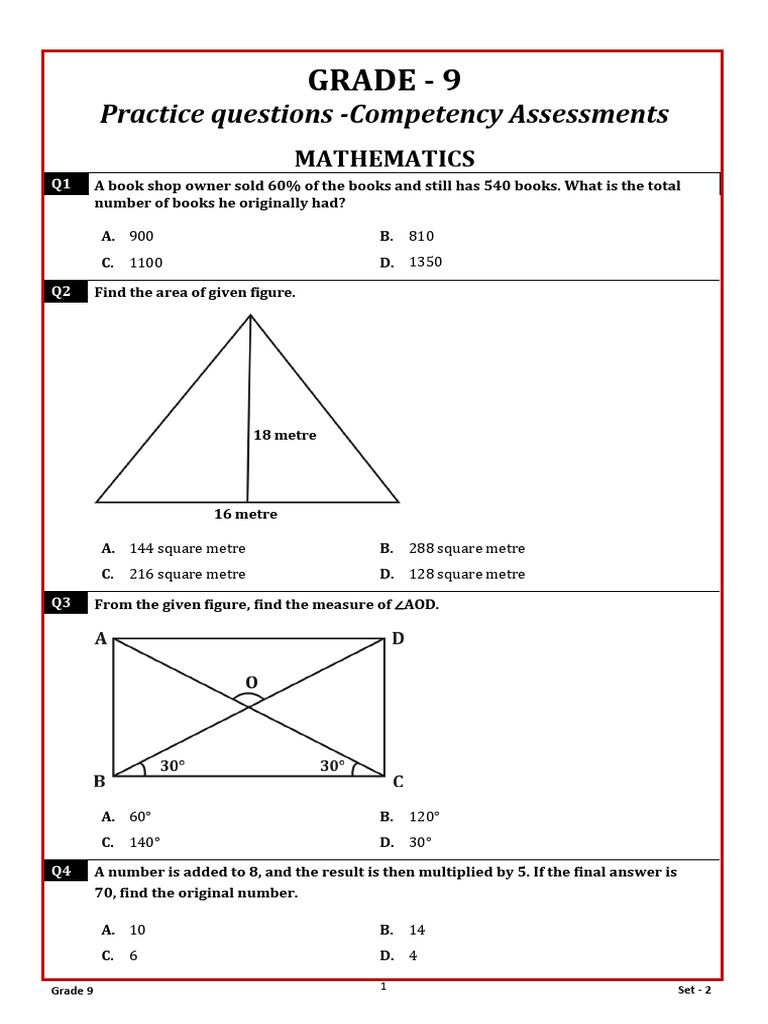 Grade 9_Practice Questions - Competency Assessments_set 2 | PDF | Fires | Agriculture