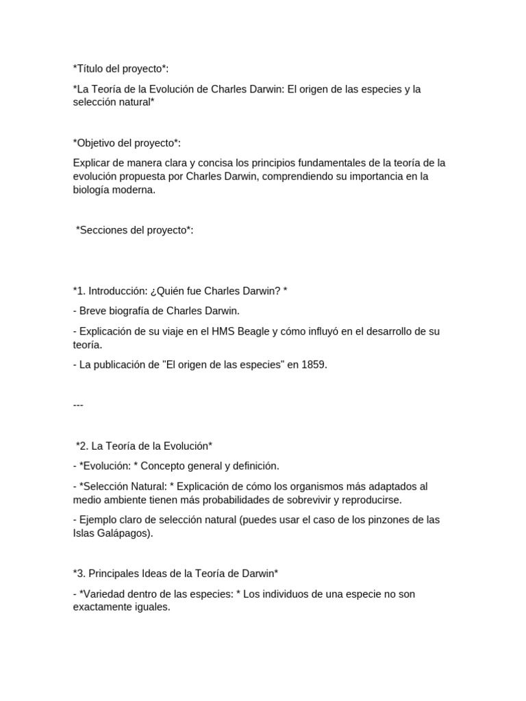 Teoría de la Evolución de Darwin | PDF | Evolución | Charles Darwin