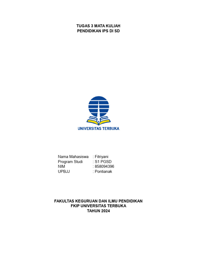 Tugas 3 Mata Kuliah Pendidikan Ips Di Sd Pdf