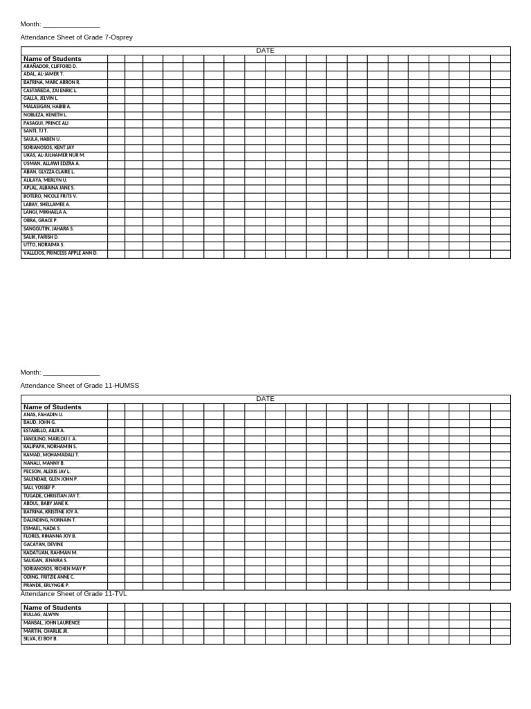 Daily Attendance | PDF