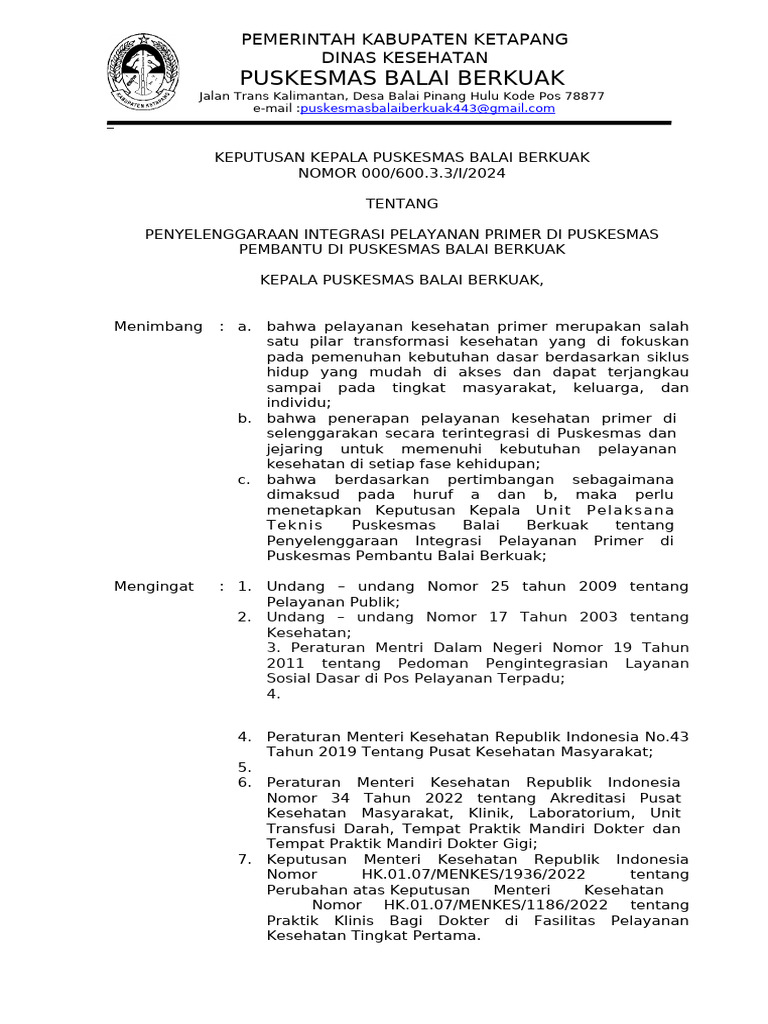 Contoh SK ILP PUSTU EDIT | PDF