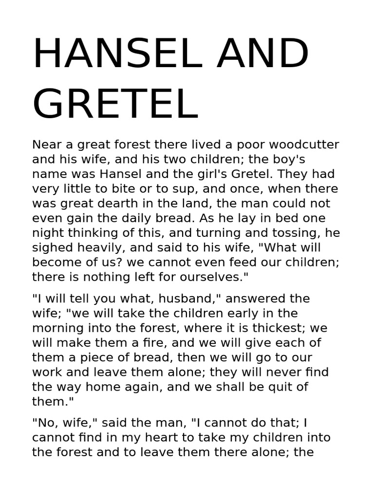 HANSEL AND GRETEL | PDF | Hansel And Gretel (Opera) | Hansel And Gretel