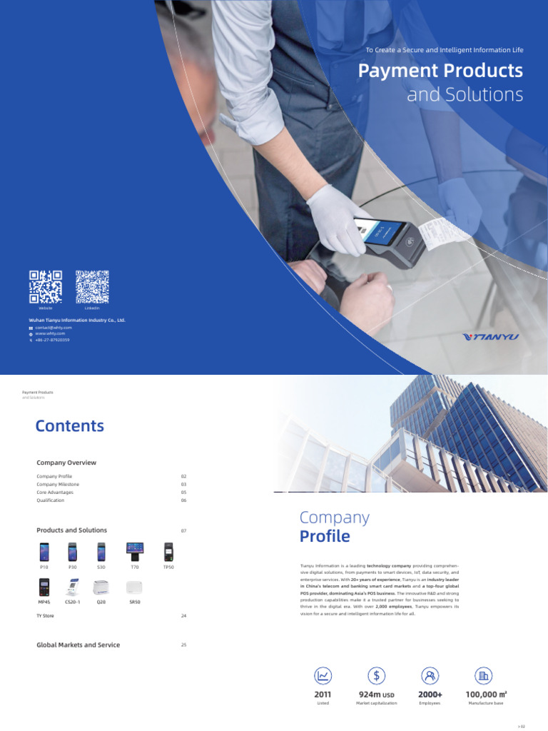 Tianyu POS Brochure 2023 V1.4 202308 | PDF | Smart Card | Quality ...
