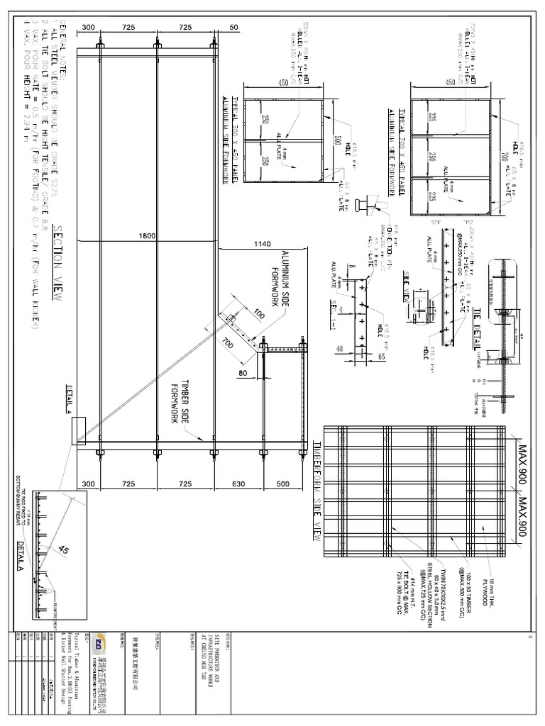MAX. 1.8 m (D) POUR Footing Shutter Formwork Design (29112024)_091016 | PDF | Solid Mechanics ...