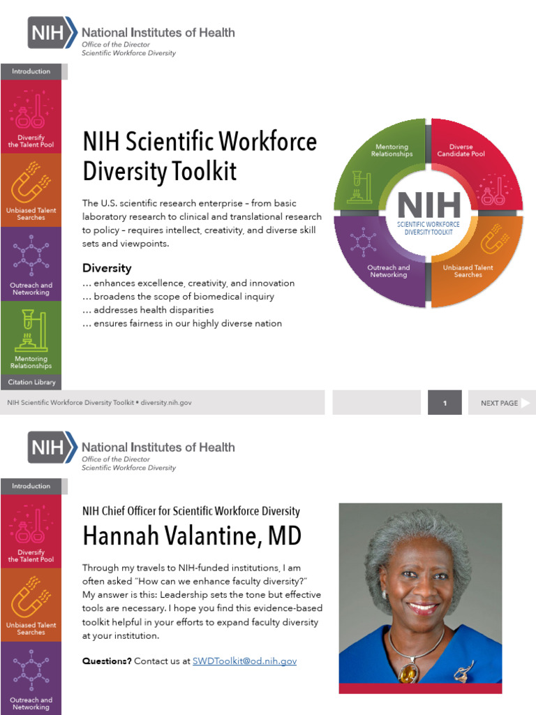 4.14 NIH Scientific Workforce Diversity Toolkit | PDF | Mentorship | Bias
