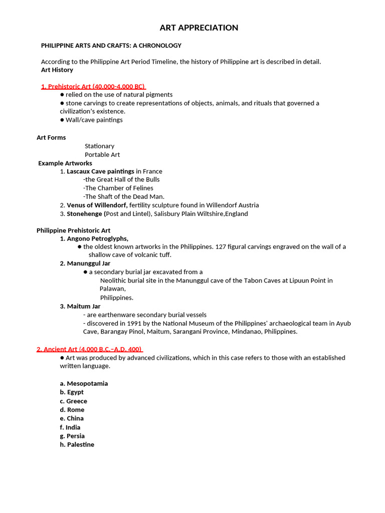 Art Appreciation | PDF | Color | Shape