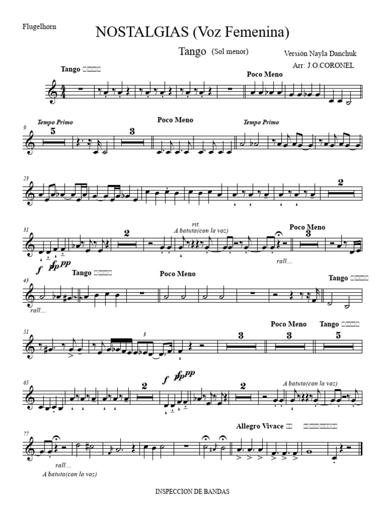 NOSTALGIAS (Tango) - Flugelhorn | PDF