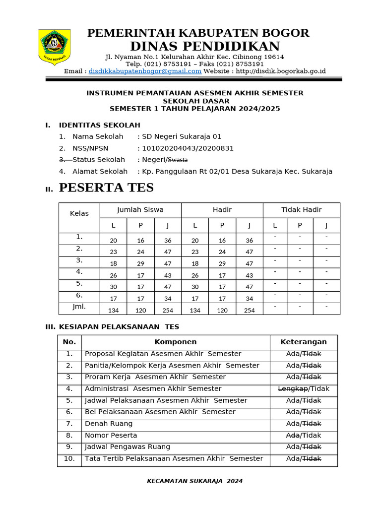 Instrumen Aas 2024 | PDF