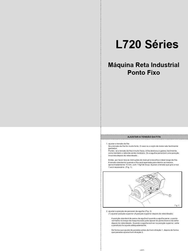 Ajuste e Operação da Máquina Reta L720 | PDF | Parafuso | Máquinas