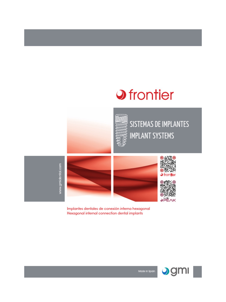 Catálogo de Implantes GMI Frontier | PDF | Equipo medico