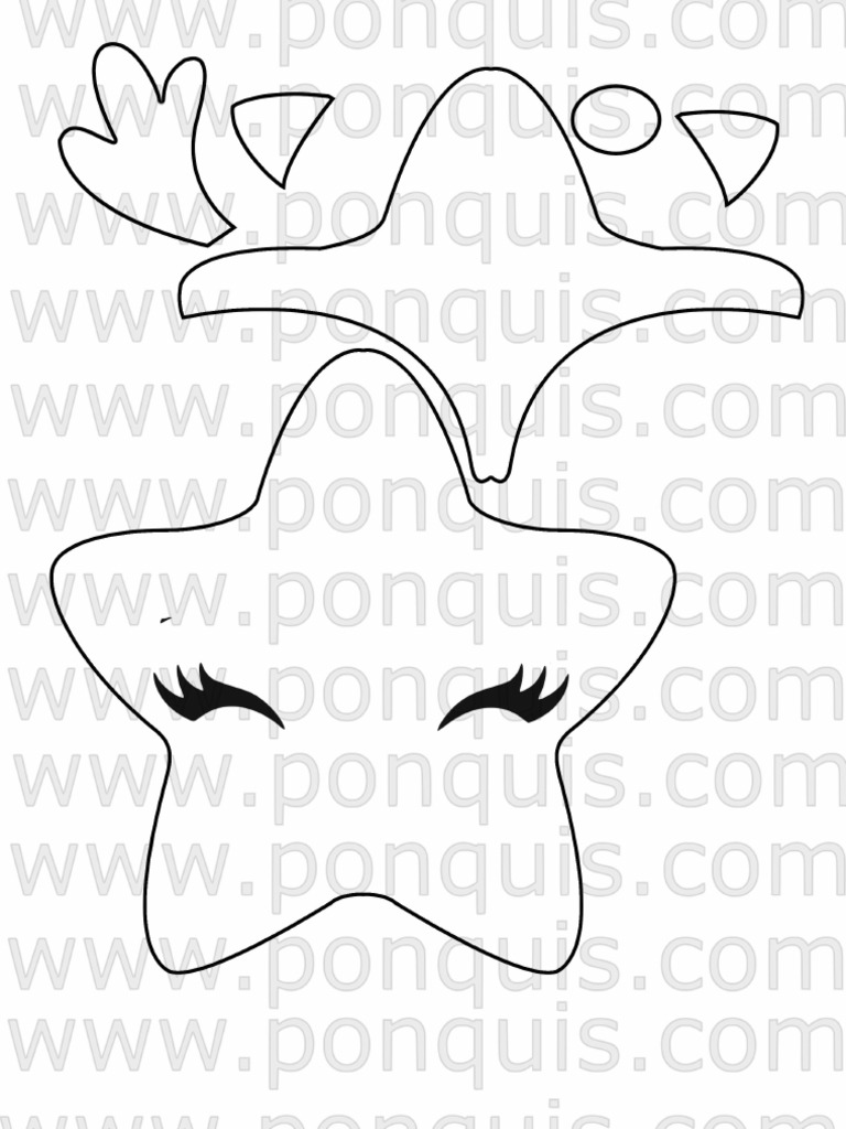 Moldesgratis en PDF para Hacer Estrella Decorativa de Navidad Con Reno 1li | PDF