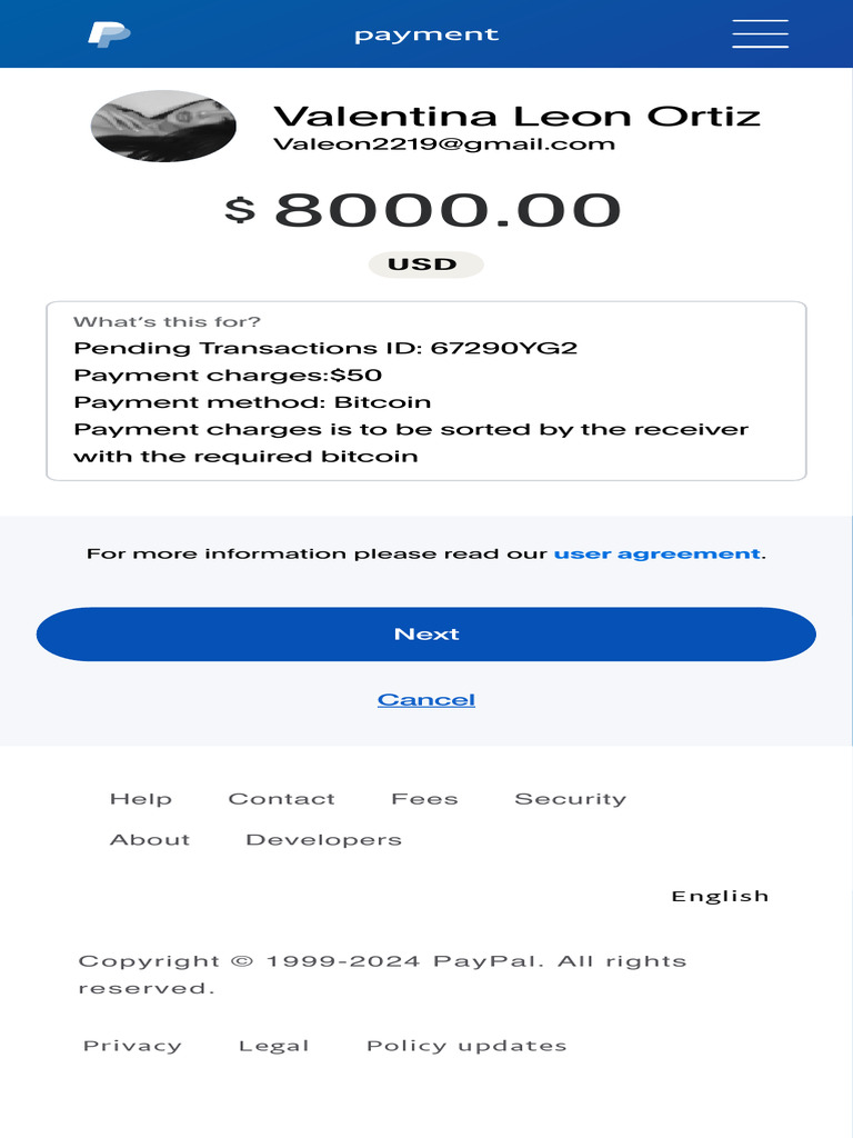 Bitcoin Payment Transaction Details | PDF