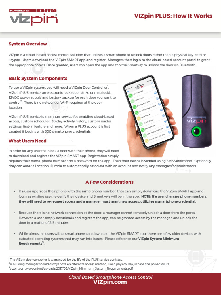 VIZpin Cloud Access Control Overview | PDF | Software | Computing