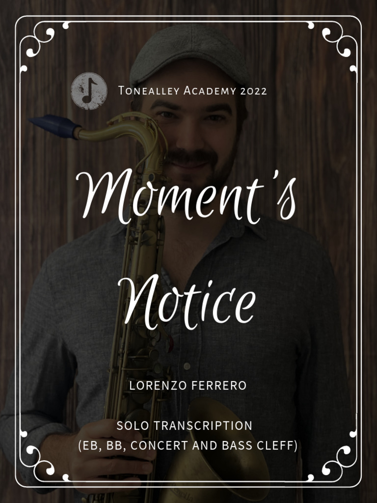 Moment's Notice - Solo Transcription | PDF